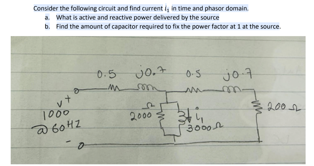 Solved Consider the following circuit and find current i1 in | Chegg.com