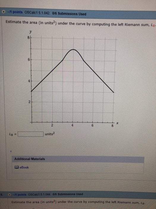 Solved o-/1 points OSCalc1 5.1042 016 Submissions Used | Chegg.com Solved o-/1 points OSCalc1 5.1042 016 Submissions Used | Chegg.com
