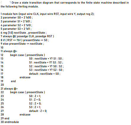 Solved 13 Draw a state transition diagram that corresponds | Chegg.com