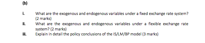 Solved What are the exogenous and endogenous variables under | Chegg.com