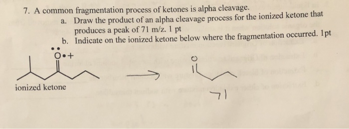 Solved 7. A common fragmentation process of ketones is alpha | Chegg.com
