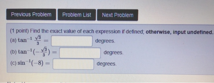 Solved Previous Problem Problem ListNext Problem (1 point) | Chegg.com