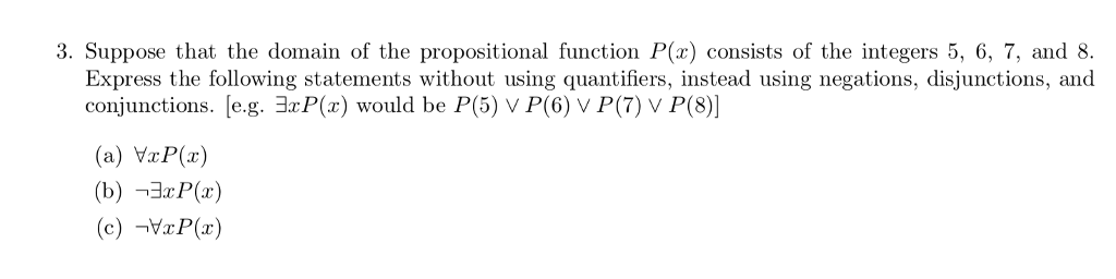 Solved Suppose that the domain of the propositional function | Chegg.com