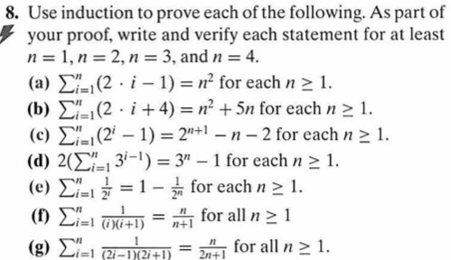 Solved Use induction to prove each of the following. As part | Chegg.com