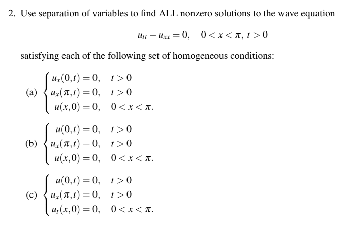Solved Use separation of variables to find ALL nonzero | Chegg.com