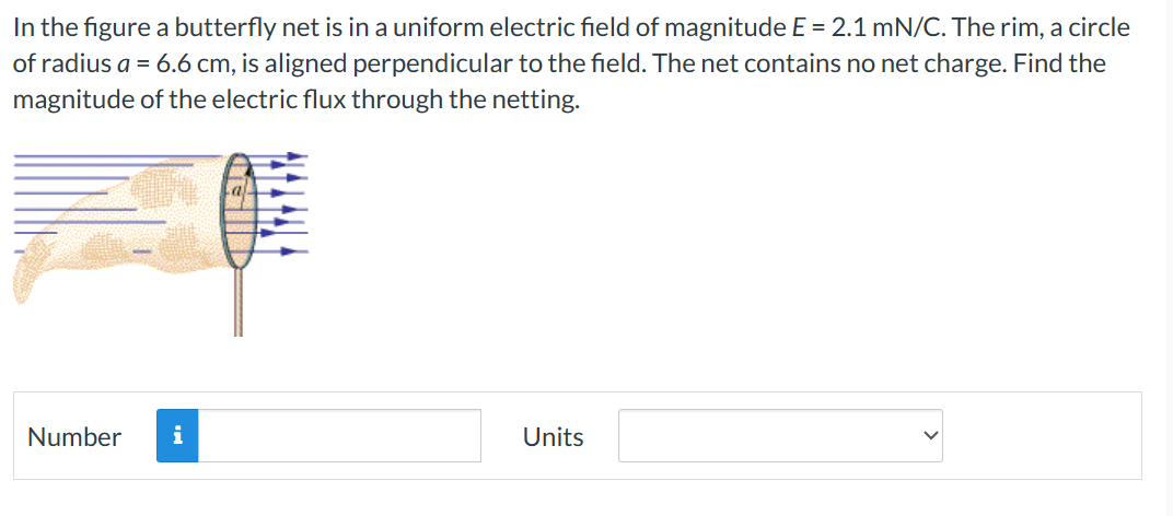 Solved In the figure a butterfly net is in a uniform | Chegg.com