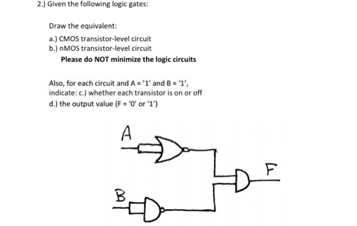 Solved Given the following logic gates: Draw the equivalent: | Chegg.com