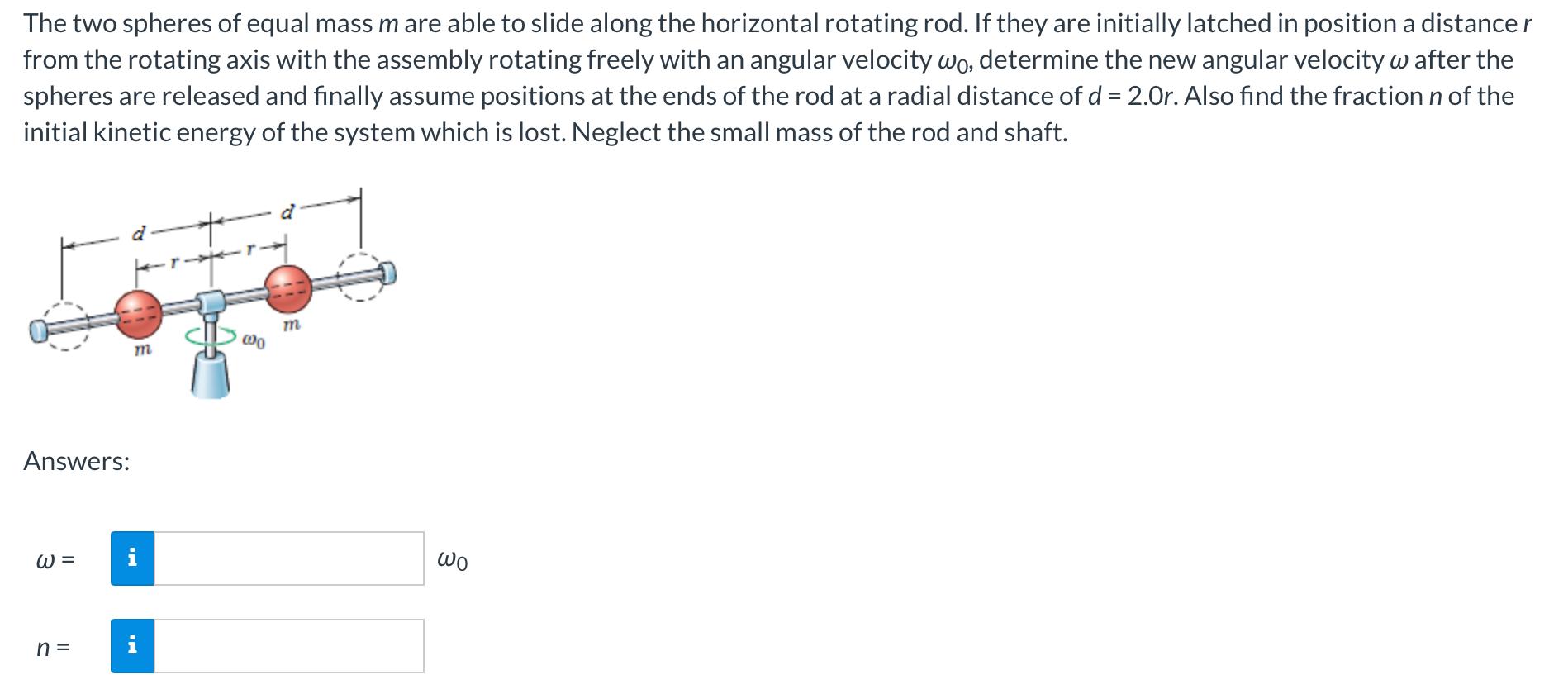 Solved The two spheres of equal mass m are able to slide | Chegg.com