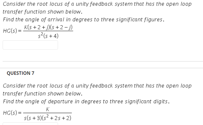 Solved Consider The Root Locus Of A Unity Feedback System