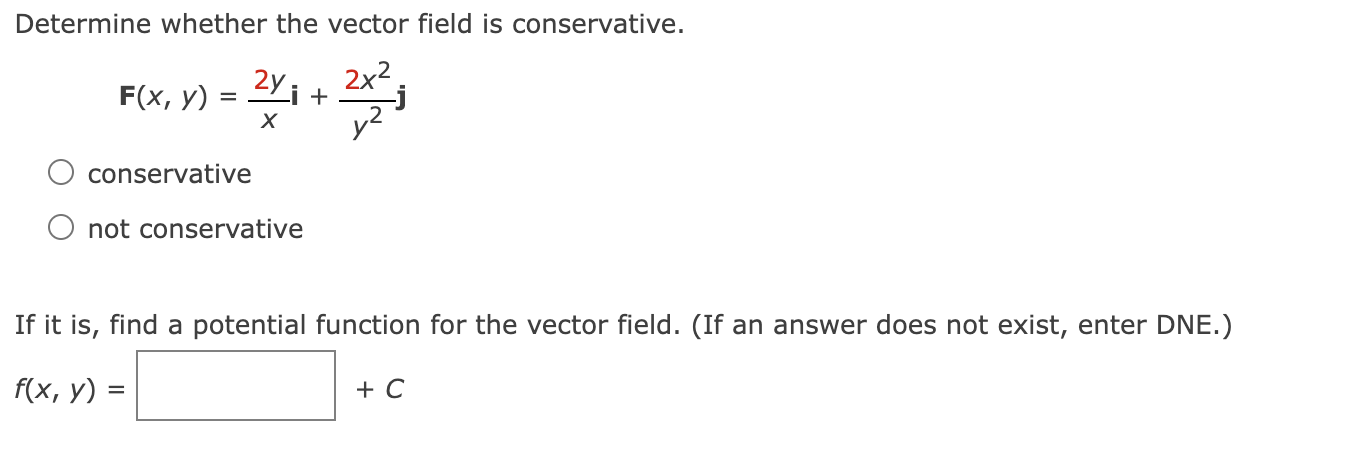 Solved Determine whether the vector field is | Chegg.com