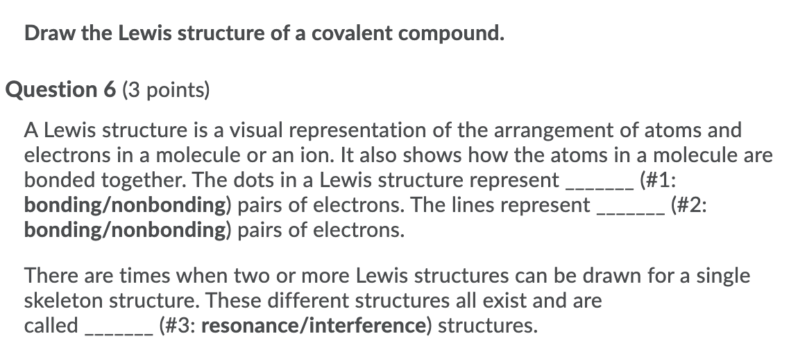 Solved Draw the Lewis structure of a covalent compound. | Chegg.com