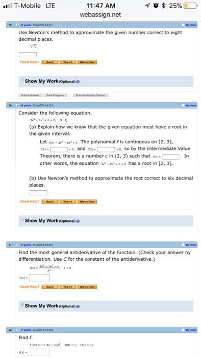 Solved Answer 19-22 | Chegg.com