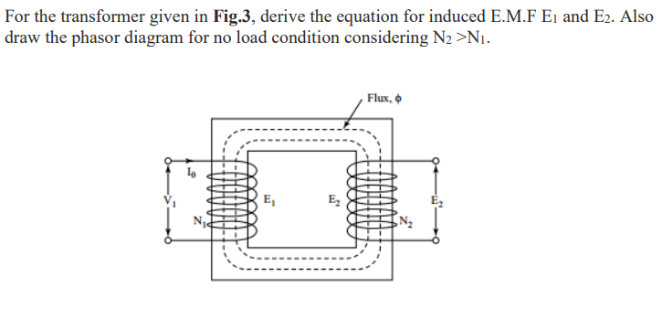 Solved For the transformer given in Fig.3, derive the | Chegg.com