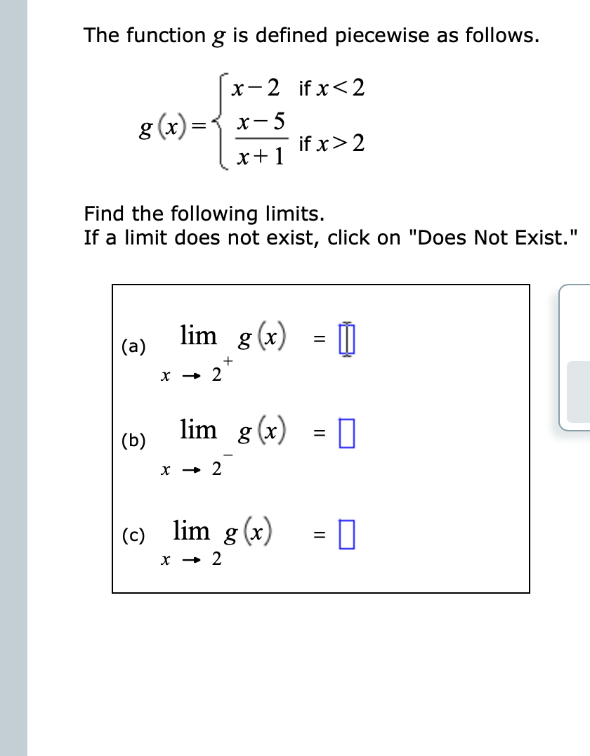 Solved The function g is defined piecewise as follows. X- -2 | Chegg.com