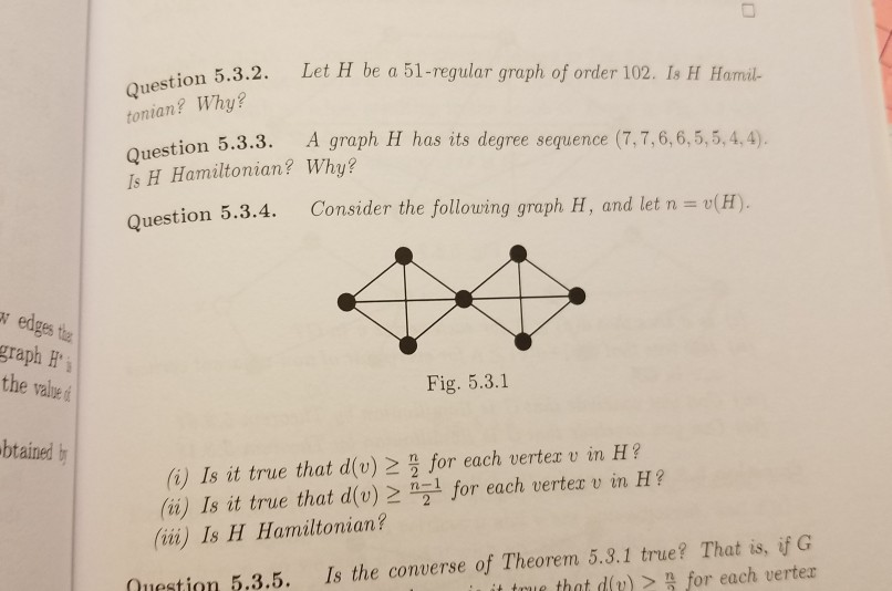 Solved graph theory homework question 5.3.4 | Chegg.com