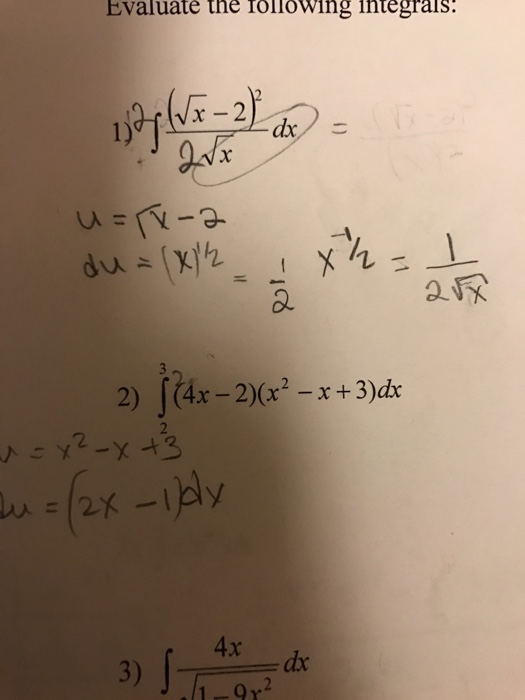 Solved Evaluate the following integrals: integral | Chegg.com