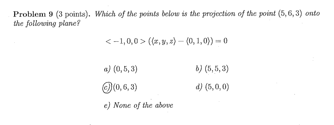 Solved Problem 9 (3 points). Which of the points below is | Chegg.com