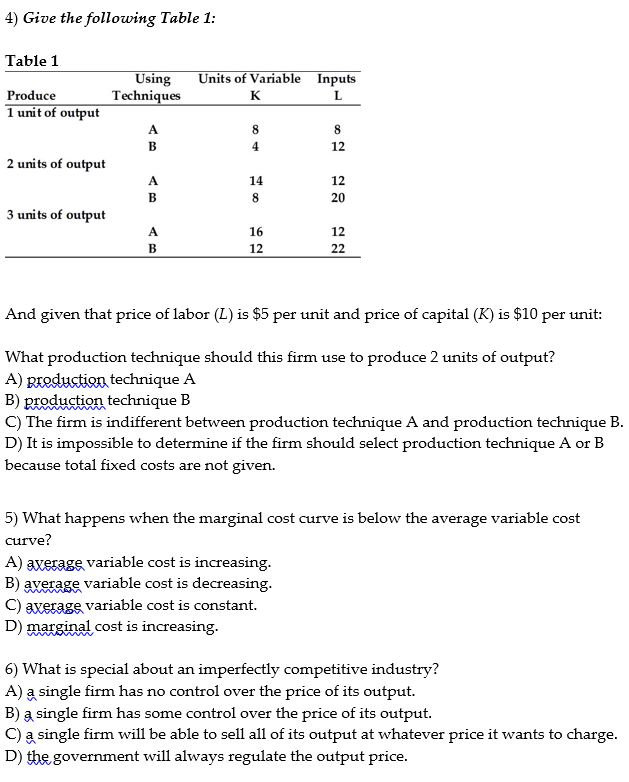 Solved 4) Give the following Table 1: Table 1 Using | Chegg.com