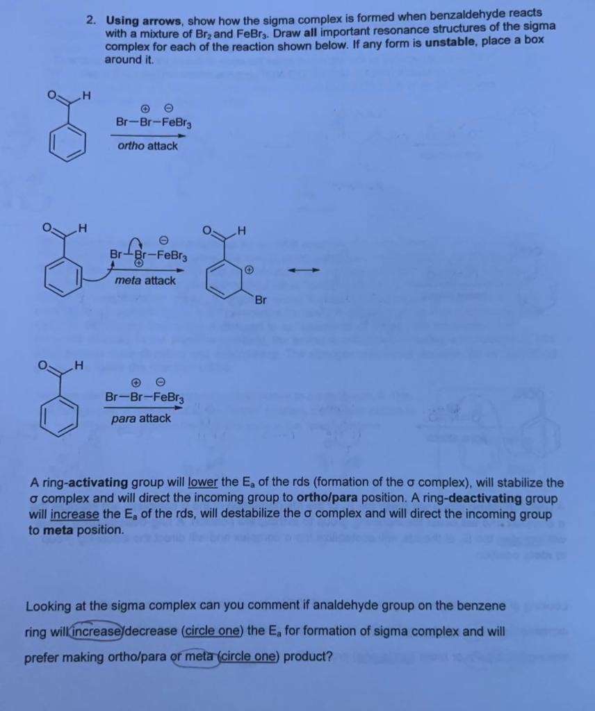 Solved 2. Using arrows, show how the sigma complex is formed | Chegg.com