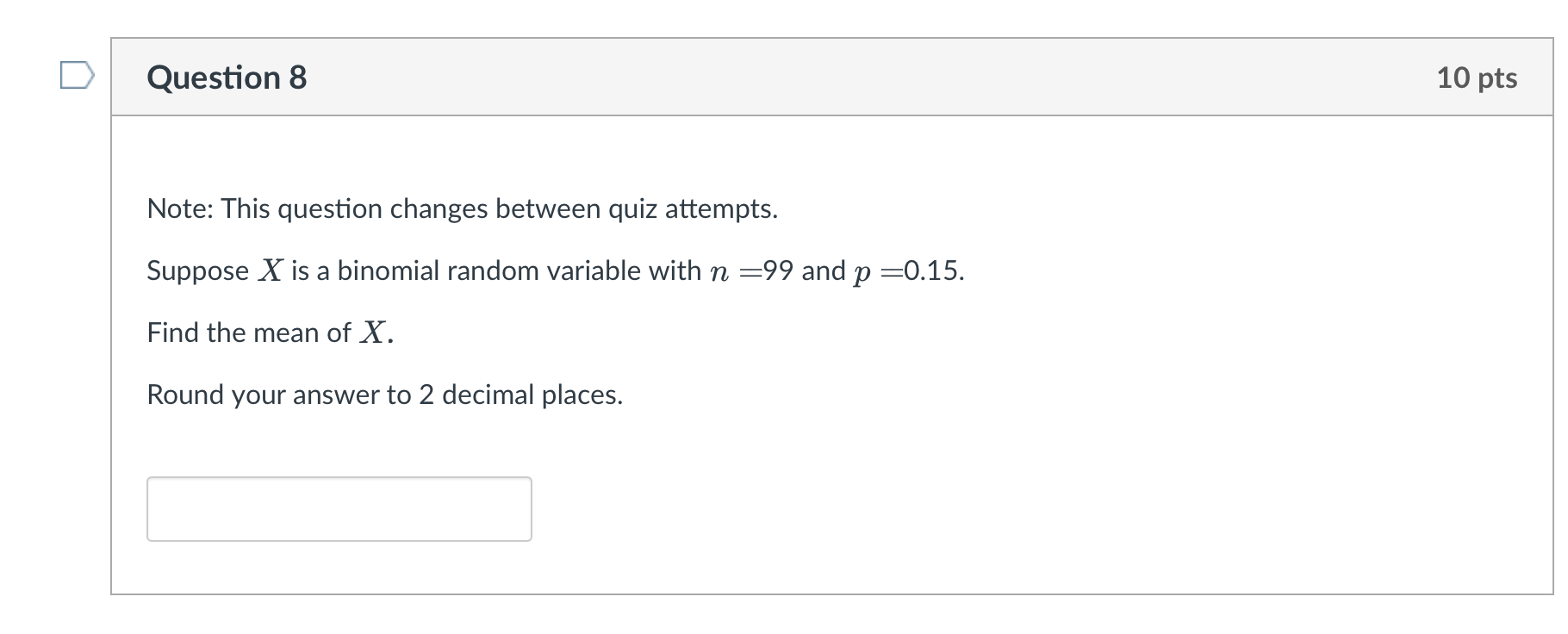 Solved Note: This question changes between quiz attempts. | Chegg.com
