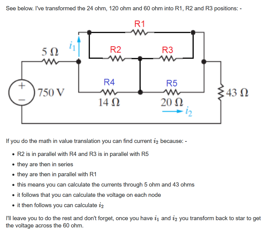 Solved Using Star to delta transformation! A guide to answer | Chegg.com