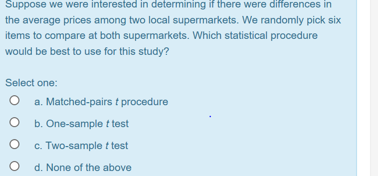 Solved Suppose we were interested in determining if there | Chegg.com