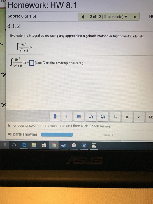 Solved Evaluate the Integral below using any appropriate | Chegg.com