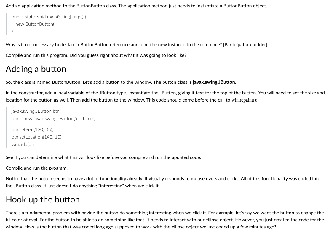 Solved Instructions Complete the ButtonButton demo (in Unit | Chegg.com