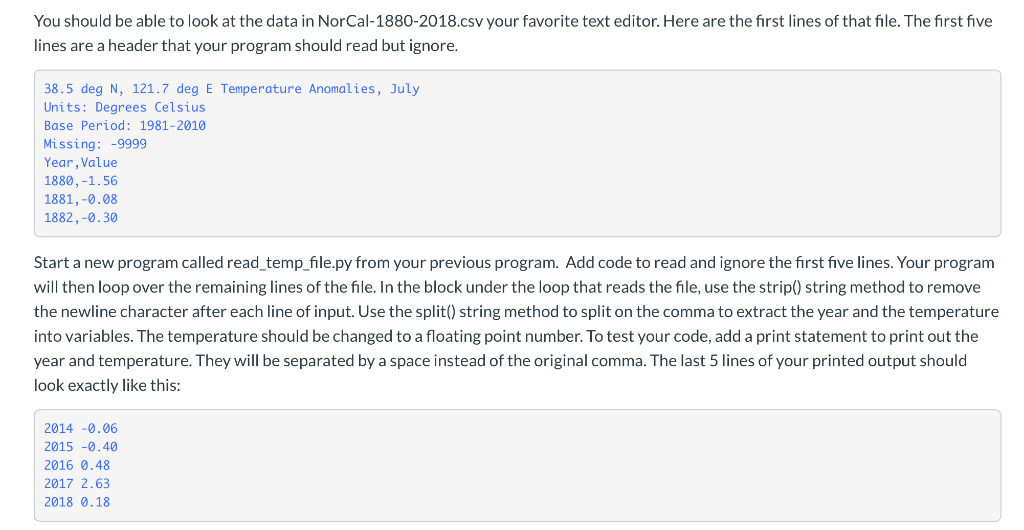 Solved You should be able to look at the data in | Chegg.com