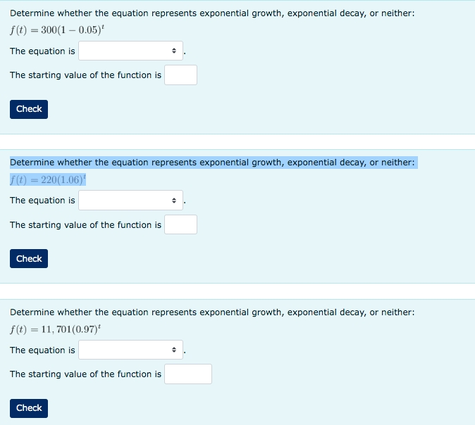 Solved Determine whether the equation represents exponential | Chegg.com