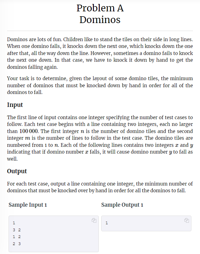 Solved Problem A Dominos Dominos are lots of fun. Children | Chegg.com