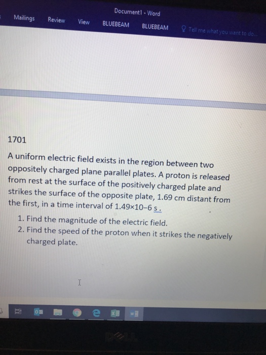 Solved Document1-Word Mailings Review View BLUEBEAM BLUEBEAM | Chegg.com