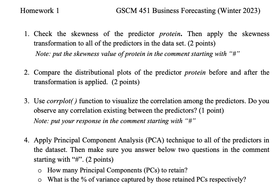 Solved Homework 1 Gscm 451 Business Forecasting Winter
