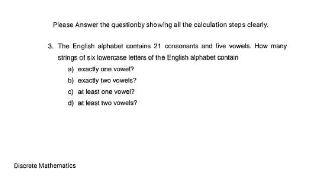Solved Please Answer the questionby showing all the | Chegg.com
