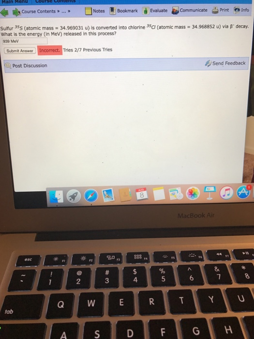 Solved Sulfur^35 S(atomic mass = 34.969031 u) is converted | Chegg.com
