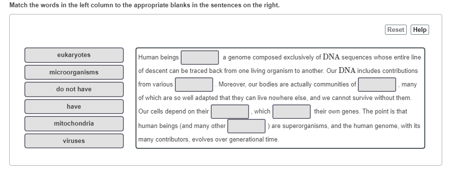 Solved Human beings a genome composed exclusively of DNA | Chegg.com