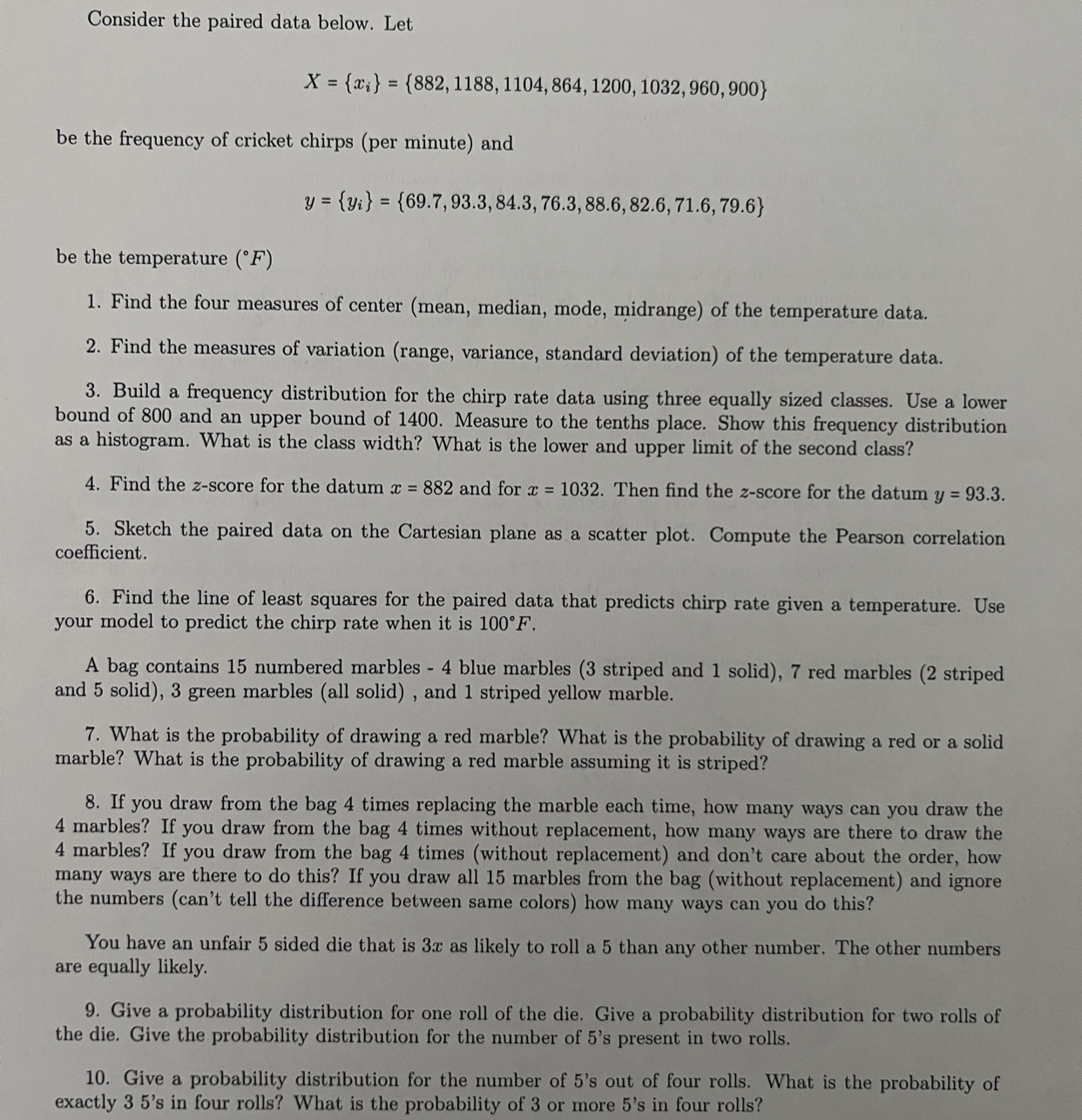 Solved Consider the paired data below. Let | Chegg.com