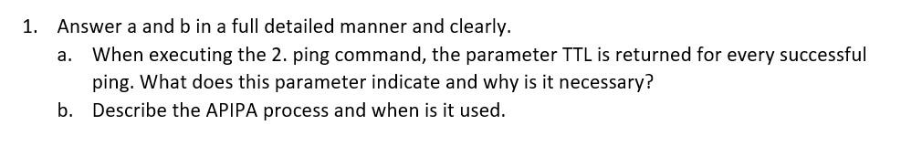 Solved 1. Answer a and b in a full detailed manner and | Chegg.com