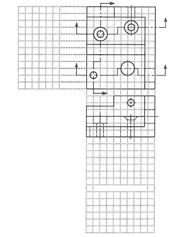 Solved Draw the three indicated offset section views. Make | Chegg.com