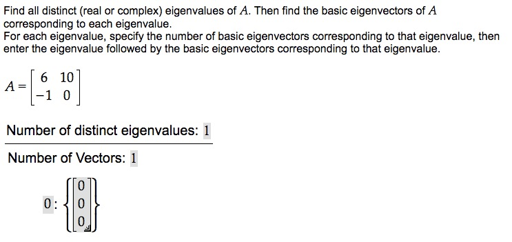 Solved Find all distinct (real or complex) eigenvalues of A. | Chegg.com