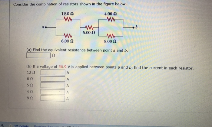 Solved Consider the combination of resistors shown in the | Chegg.com