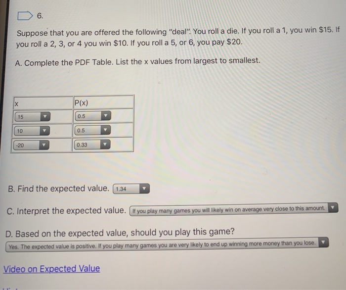 Solved 6. Suppose that you are offered the following Solved 6. Suppose that you are offered the following