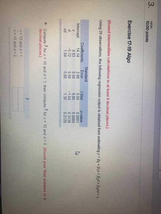 Solved 3. 1000 points Exercise 17-19 Algo Round intermediate | Chegg.com