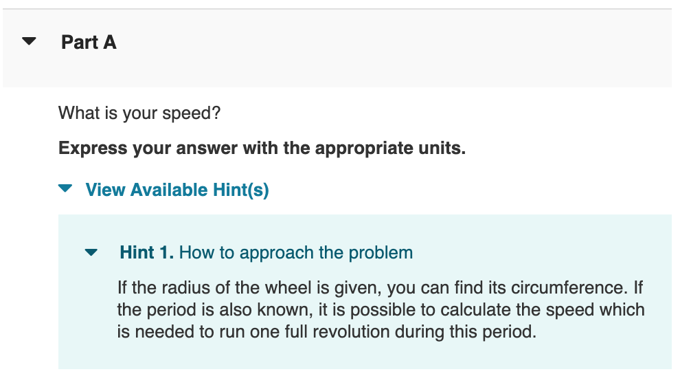 Solved What is your speed? Express your answer with the | Chegg.com