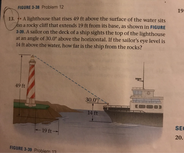 Solved FIGURE 3-38 Problem 12 19 13.-A lighthouse that rises | Chegg.com