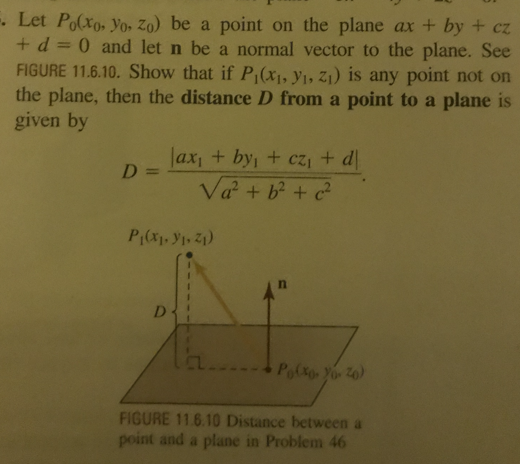 Solved Show That If P1 X1 Y1 Z1 Is Any Point Not On The