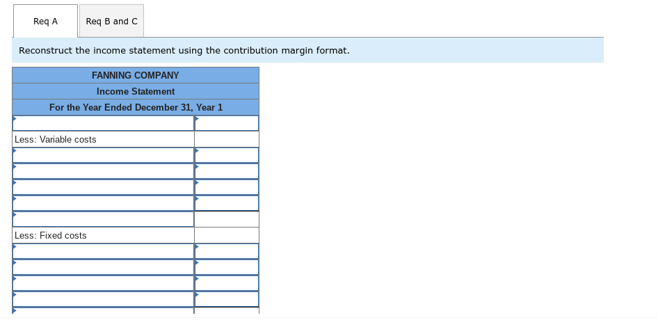 Solved Reconstruct the income statement using the | Chegg.com