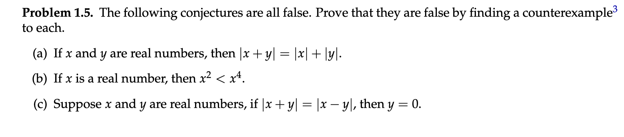 Solved Problem 1.5. ﻿The following conjectures are all | Chegg.com