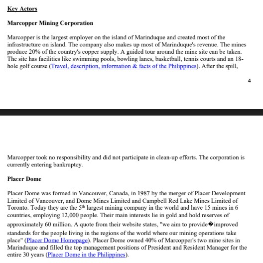 For over 30 years, the Marcopper Mining Corporation | Chegg.com