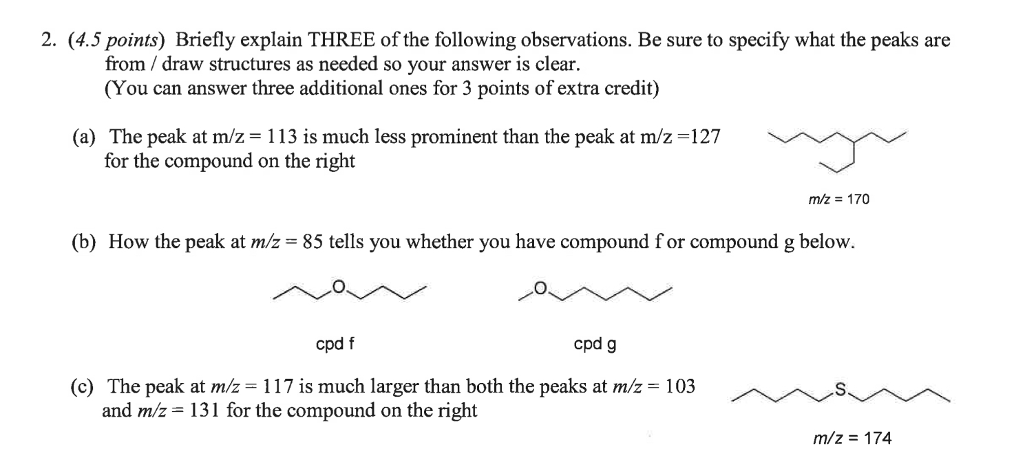 Solved (4.5 ﻿points) ﻿Briefly explain the following | Chegg.com